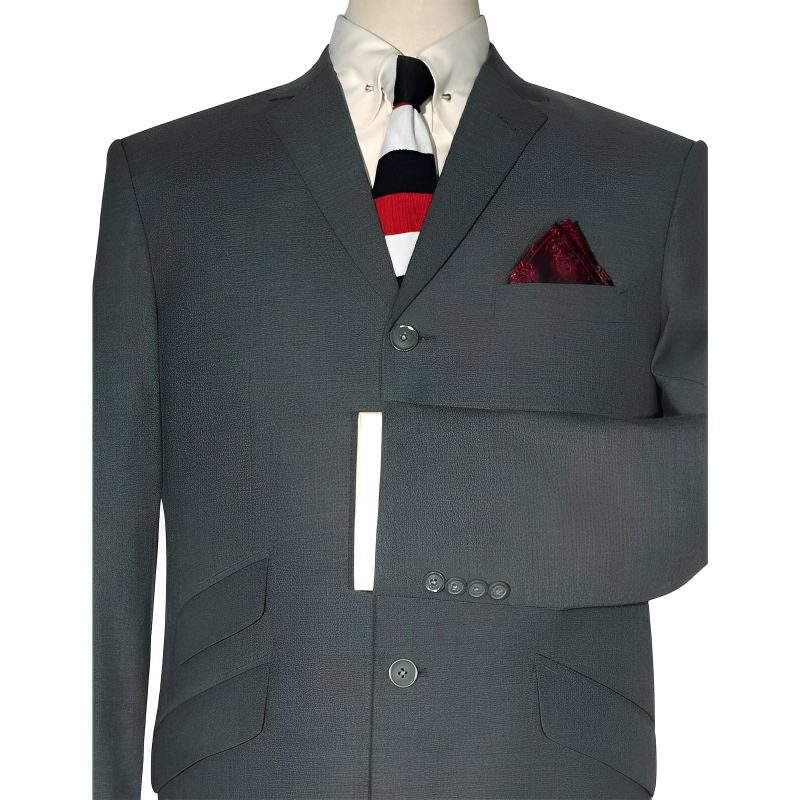 Medium Grey Mod Suit – 60s Vintage-Inspired Classic Suit for Men ...