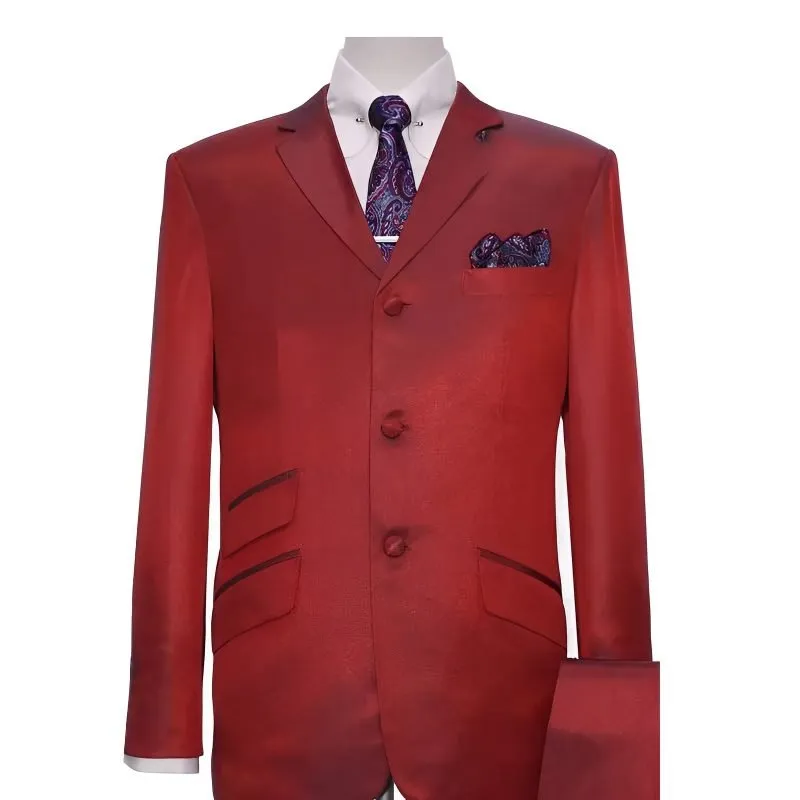 Burnt Orange & Pine Two Tone Mod Suit – 3 Button Tonic Tailored Set ...