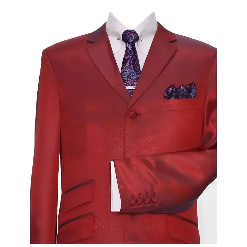 Burnt Orange & Pine Two Tone Mod Suit – 3 Button Tonic Tailored Set ...